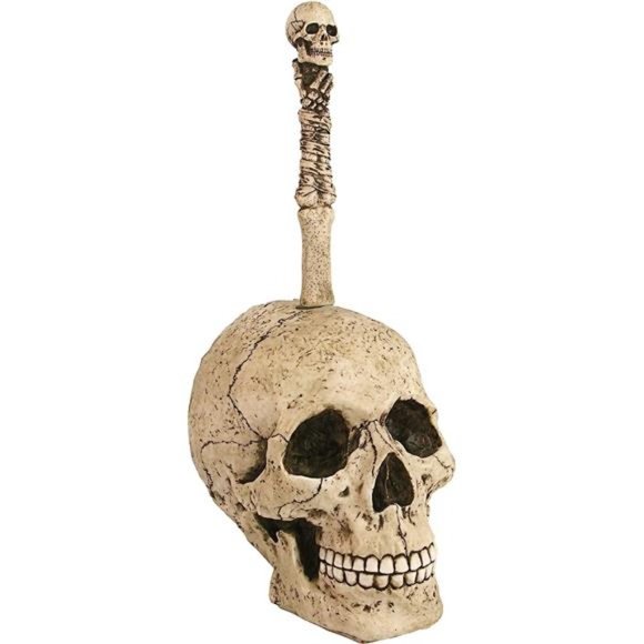 Bath | Skullduggery Skeleton Gothic Bathroom Decor Toilet Bowl Brush ...
